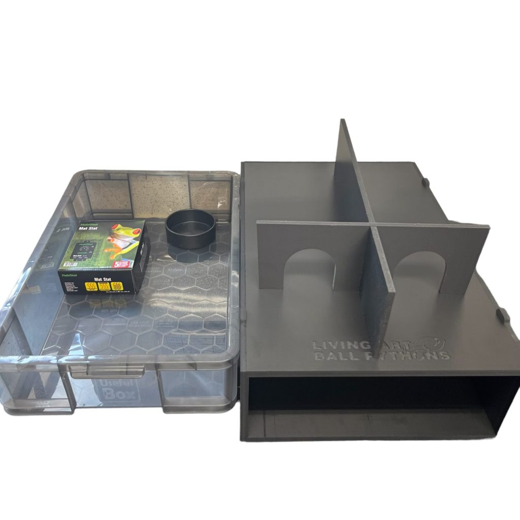 Black 33 Litre Ball Python Set Up Kit - Living Art Ball Pythons