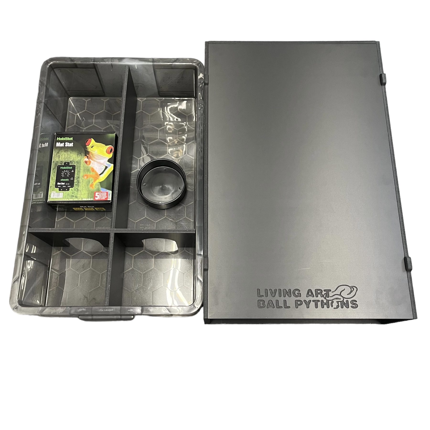 NEW All Black 33 Litre Ball Python Set Up Kit - Living Art Ball Pythons