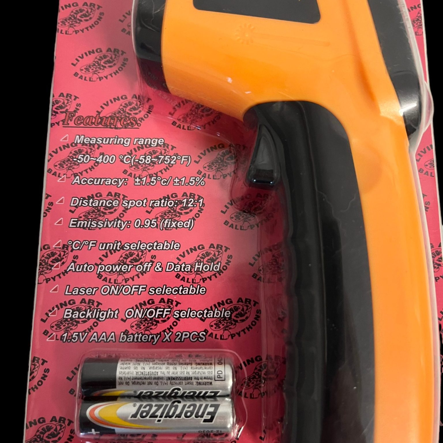 Digital Infrared Thermometer Gun - Living Art Ball Pythons